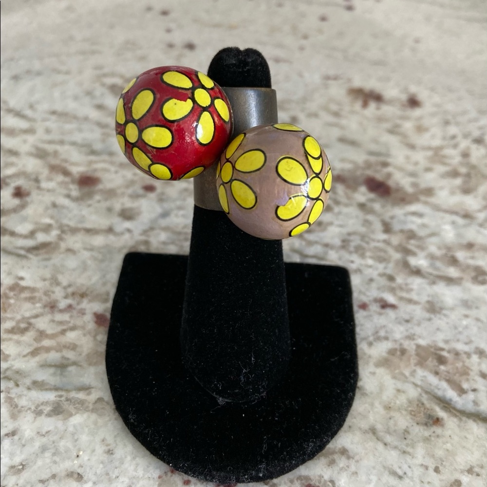 Duo Of Mod Vintage Rings - Gem